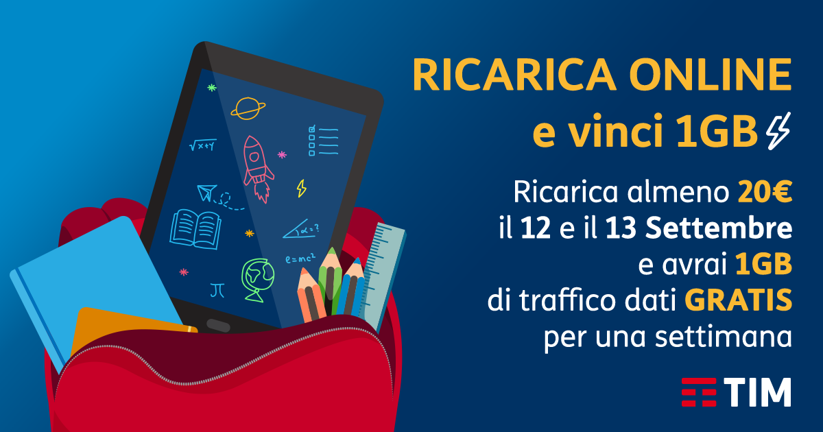 Promozione TIM: 1 GB di Internet per 7 giorni a tutti i clienti che ...